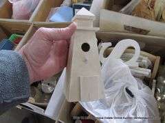 BOX: MIXED CRAFT SUPPLIES & WOOD WORK - Bentley & Associates, LLC