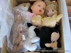 BOX: ASSORTED MIXED SIZED STUFFED ANIMALS & DOLLS - Bentley ...