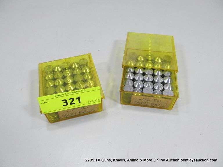 LOT: (2) CASES: .50 TC MAXI BALL BULLETS - Bentley & Associates, LLC