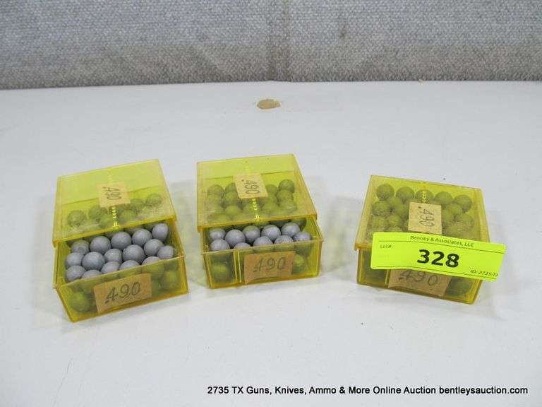 LOT: (3) CASES: .490 ROUND BALL LEAD BULLETS - Bentley & Associates, LLC