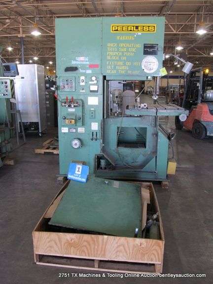 PEERLESS MODEL: 3000MH BANDSAW S/N: MH30-118-71, 3PH, 460 VOLT WELDER ...