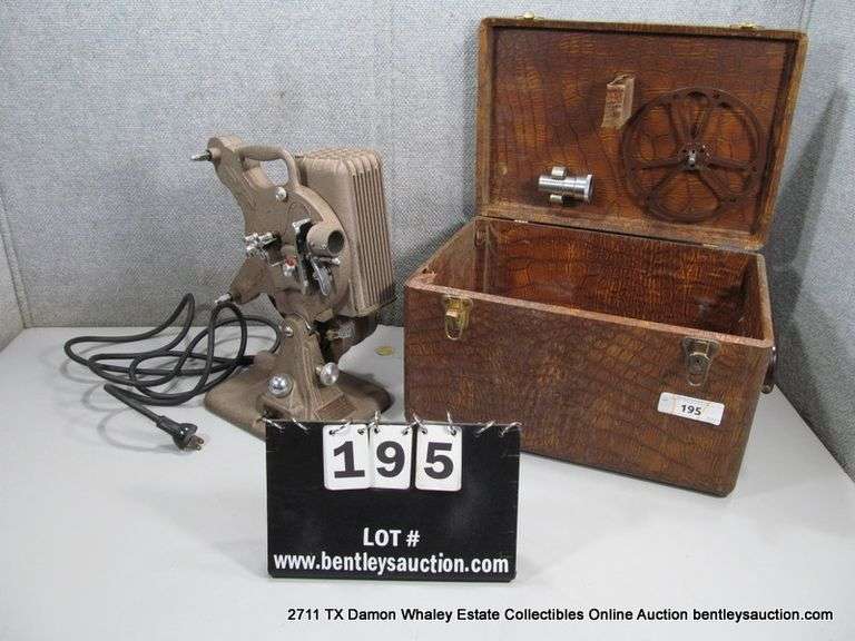 KEYSTONE MODEL: A-82 16MM PROJECTOR W/ BOX AND REPLACEMENT LENS ...