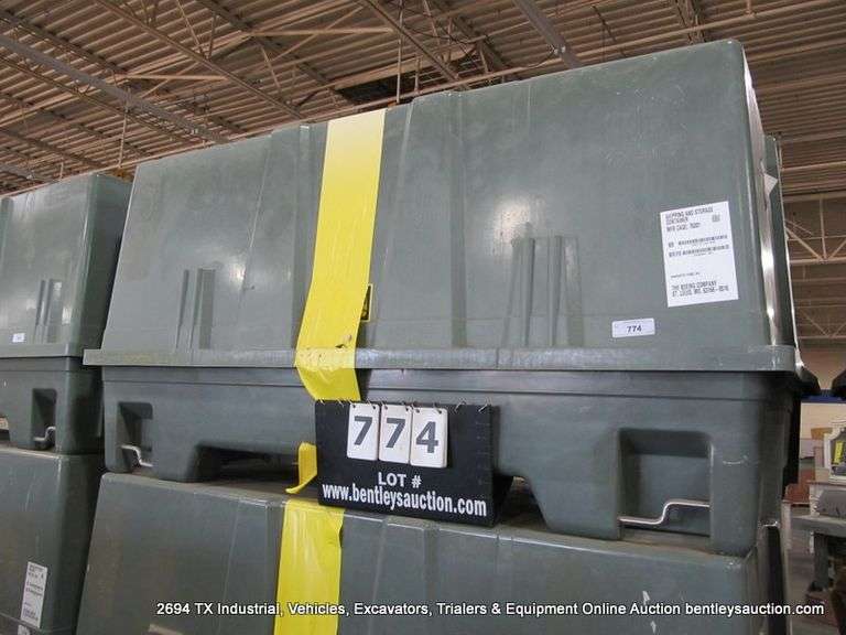 GREEN FIBERGLASS STORAGE CONTAINER, 60" X 32" X 42" - Bentley ...