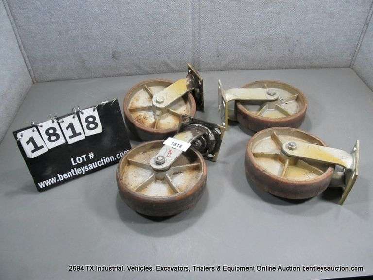 LOT: (4) 7" CAST ALUMINUM HEAVY DUTY CASTERES - DAMAGED - Bentley ...