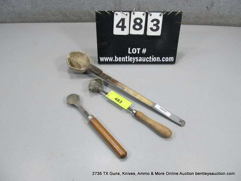 LOT: (3) LEAD MELTING & POURING LADDLES - Bentley & Associates, LLC