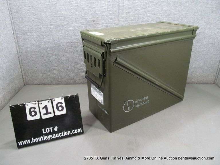 1305 GREEN LARGE METAL AMMO CAN - SLANT OPENING, 18-1/2" X 8" X 14 ...