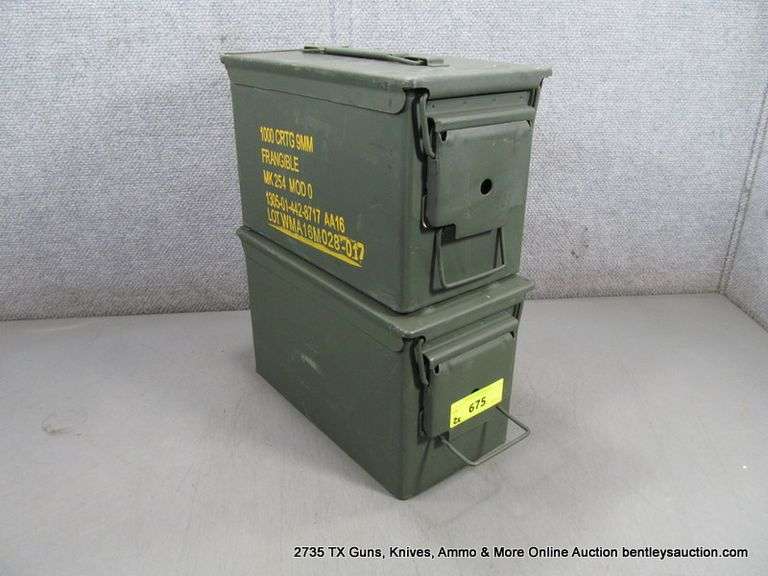 MK255 GREEN METAL AMMO CANS - 12" X 7" X 6" (2X MONEY) - Bentley ...