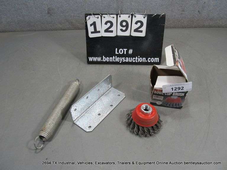 LOT: 3" TWISTED WIRE BOWL BRUSH. BRACKETS & SPRING - Bentley ...