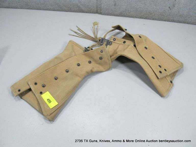 PAIR: BROWN CANVAS SHIN WRAP WALKING GUARDS - Bentley & Associates, LLC