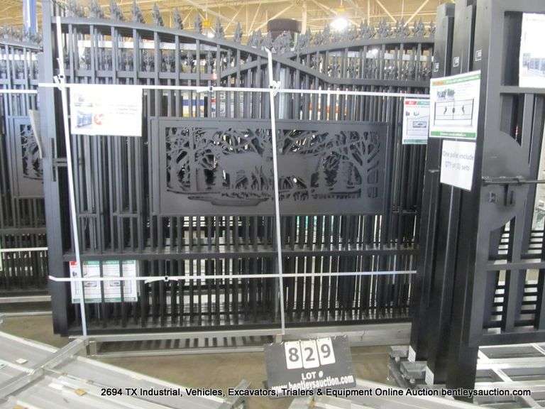 KJ 7' X 20' METAL FARM DRIVEWAY GATE ~ DEER SCENE ~ MODEL: K0720 ...