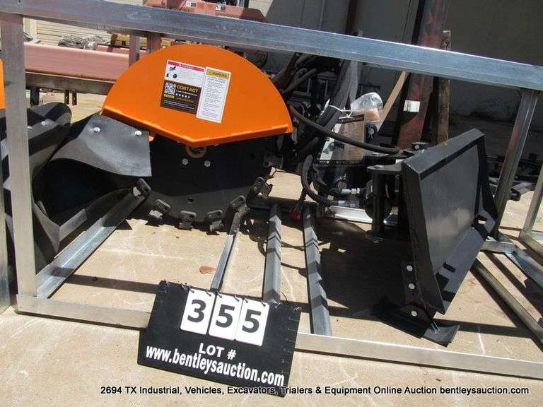 WOLVERINE SKID STEER STUMP GRINDER MODEL: SG-13-08D, S/N: ZW-00165 ...