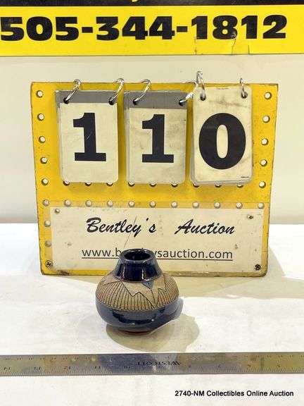 STONEWARE POTTERY VASE - BY MARY TUTTLE - Bentley & Associates, LLC
