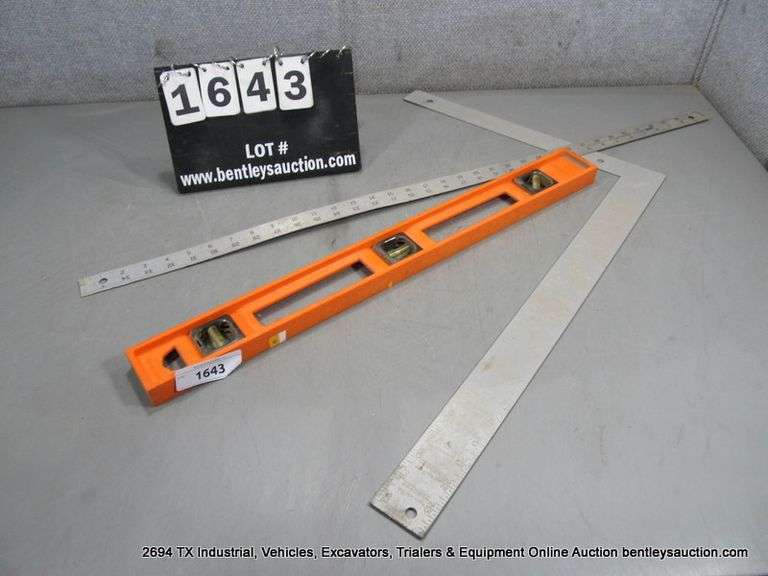 LOT: RIGHT ANGLE RULER & POLY LEVEL - Bentley & Associates, LLC