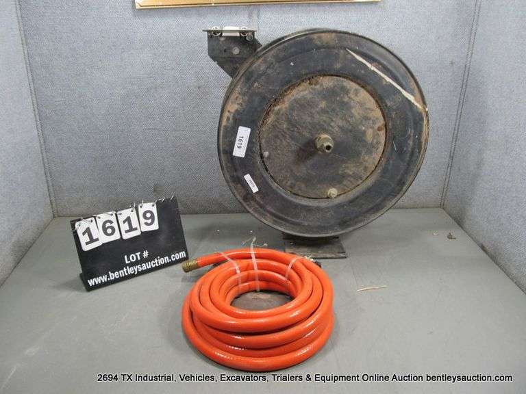 WALL MOUNT: SPRING LOADED HOSE REEL W/ ORANGE HOSE - Bentley ...