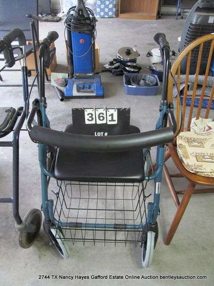 GUARDIAN LIGHT BLUE FOLDING CASTERED WALKER - Bentley & Associates, LLC