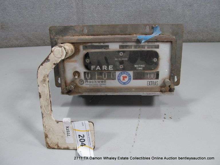 ROCKWELL MANUFACTURING CO. TAXI CAB METER - Bentley & Associates, LLC