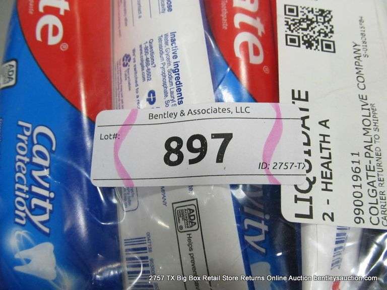 BAG: COLGATE CAVITY PROTECTION TOOTHPASTE - 5 PACK - Bentley ...