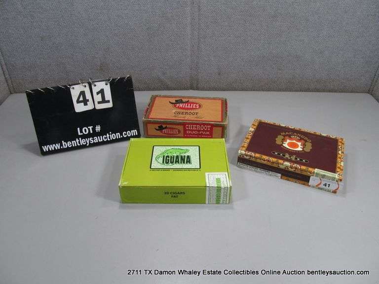 LOT: (3) ANTIQUE CARDBOARD CIGAR BOXES - DUKE OF DEVON MACANUDO MADERO ...