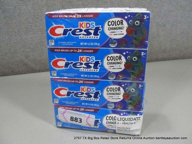 KIDS' CREST ADVANCED TOOTHPASTE (4 PACK) - Bentley & Associates, LLC