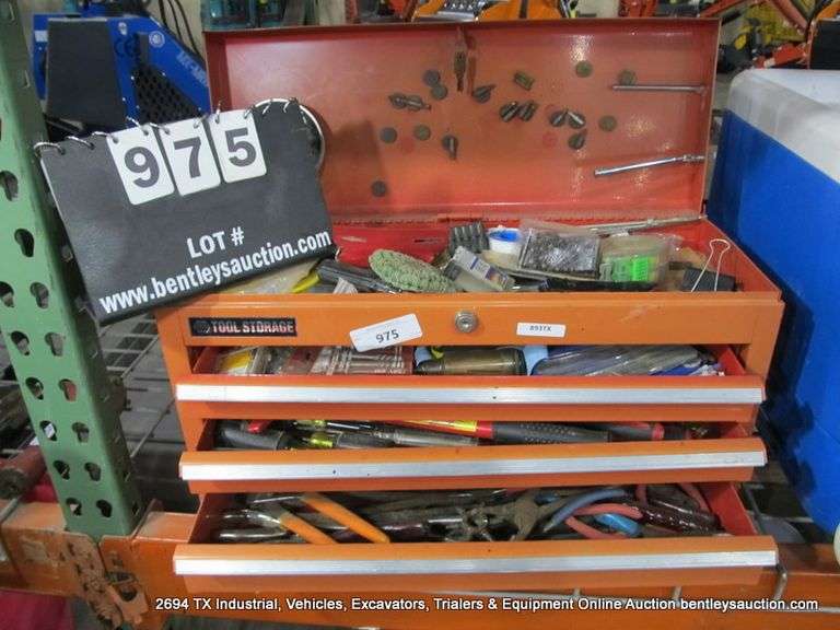 NAPA TOOL STORAGE 3 DRAWER TOOLBOX W/ MISC TOOLS - Bentley & Associates ...