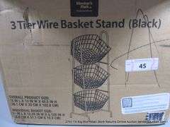 MM 3 TIER WIRE BASKET STAND, BLACK 15" X 13" X 40.5" - Bentley ...