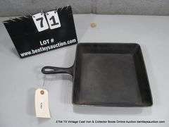 SQUARE CAST IRON SKILLET, 9-5/8" - Bentley & Associates, LLC