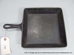 SQUARE CAST IRON SKILLET, 9-5/8" - Bentley & Associates, LLC