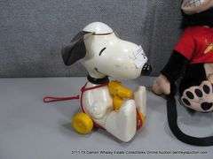 LOT 2: SNOOPY CHILDREN'S PULL TOY, POSEABLE MONKEY TOY - Bentley ...