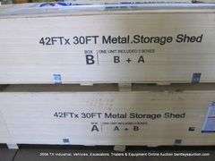 KJ 42' X 30' X 13' METAL GARAGE / STORAGE SHED MODEL: K4230T (2 BOXES ...