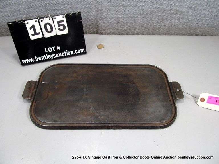 RECTANGULAR GRIDDLE CAST IRON PLATE, 17" - Bentley & Associates, LLC
