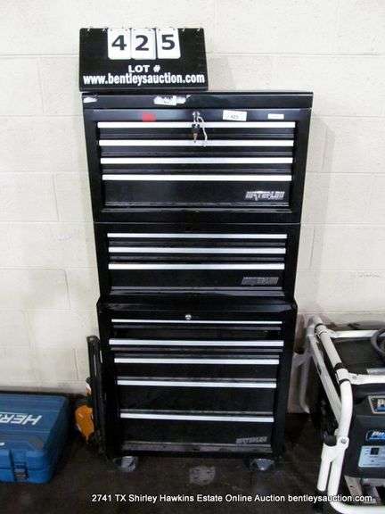 WATERLOO SHOP SERIES TOOL BOX (BLACK), 3 PIECES, 1 WORKING LOCK ...