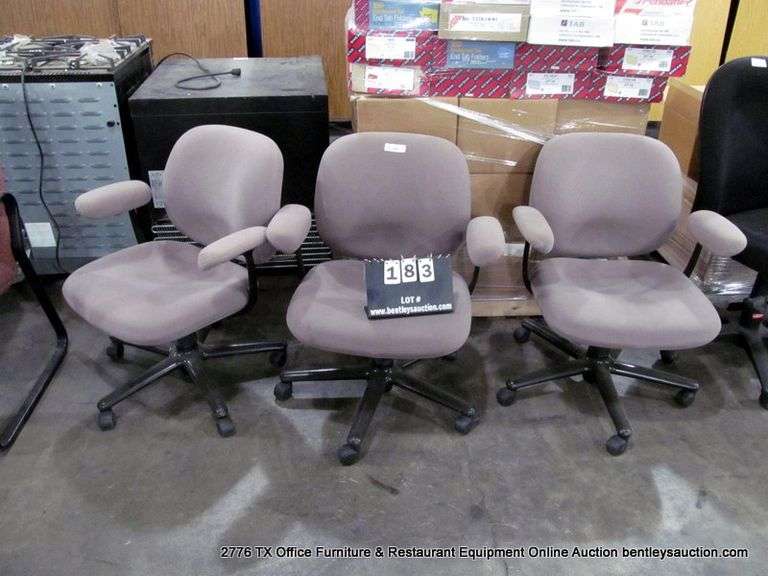 LOT: (3) BEIGE OFFICE CHAIRS - Bentley & Associates, LLC