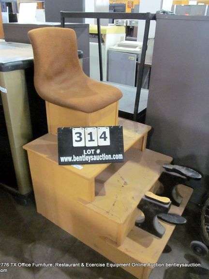 30 1/2" X 37" X 50", WOODEN HANDMADE SHOE SHINE STATION - Bentley ...