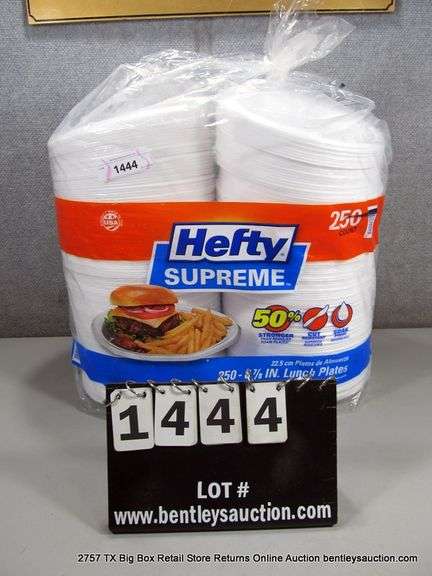 HEFTY SUPREME STYROFOAM 8 7/8" LUNCH PLATES, 250 COUNT - Bentley ...