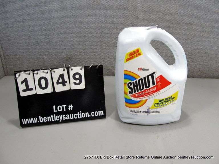 SHOUT TRIPLE ACTING GALLON SANITIZER, (1 GALLON) - Bentley & Associates ...
