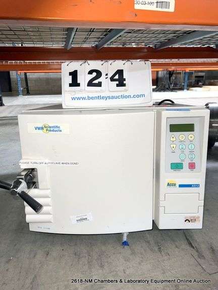 VWR SCIENTIFIC PRODUCTS/ ACCU STERILIZER AS12 AUTOCLAVE - Bentley ...