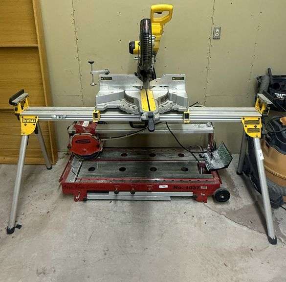 DEWALT DW718 12" DOUBLE SLIDING MITRE SAW, DEWALT DWX723 HEAVY DUTY ...