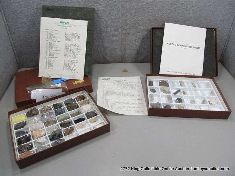 WARD'S MINERAL & FOSSIL COLLECTION: 36 MINERALS & 24 SAMPLES OF FOSSILS ...