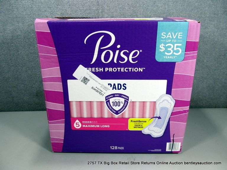POISE LEVEL 5 PADS - FRESH PROTECTION, 128 COUNT - Bentley & Associates ...