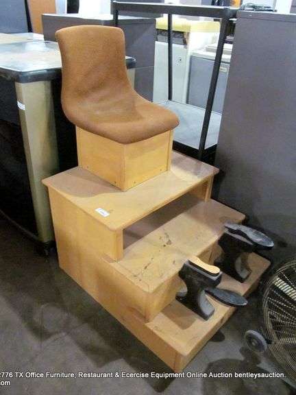 30 1/2" X 37" X 50", WOODEN HANDMADE SHOE SHINE STATION - Bentley ...