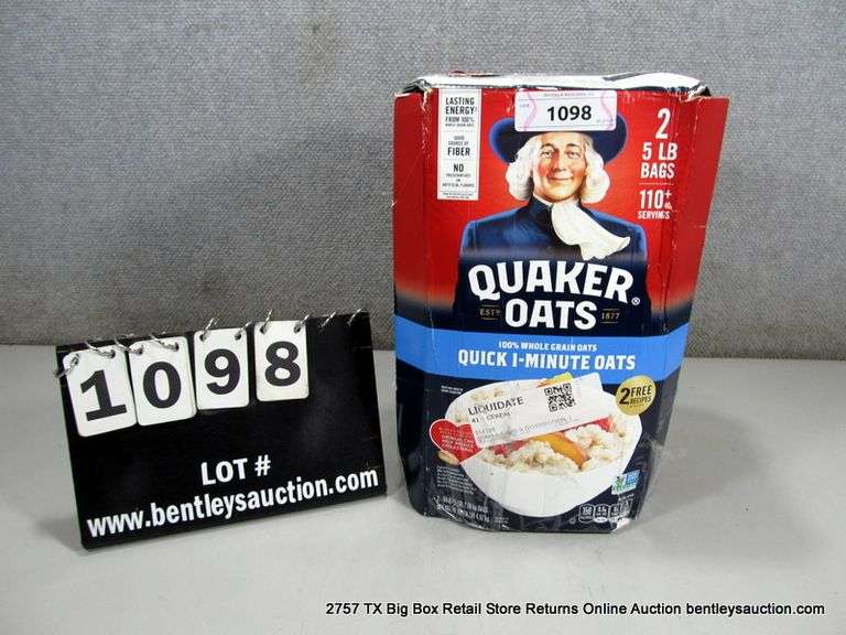 QUAKER OATS BOX WITH 2 - 6 LB BAGS - Bentley & Associates, LLC