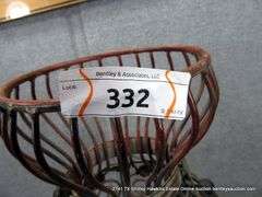 DECORATIVE WIRE VASE W/ FLORAL ACCENTS - Bentley & Associates, LLC