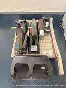 BOSTON 2612 PAPER CUTTER W/ ASSORTED OFFICE SUPPLIES - Bentley ...