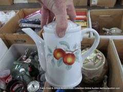 BOX - ENAMELWARE PITCHER, CERAMIC PITCHER, FLORAL COOKIE JAR - Bentley ...