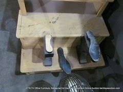 30 1/2" X 37" X 50", WOODEN HANDMADE SHOE SHINE STATION - Bentley ...