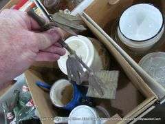 BOX - ENAMELWARE PITCHER, CERAMIC PITCHER, FLORAL COOKIE JAR - Bentley ...