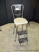 VINTAGE CHROME STEP STOOL METAL CHAIR - 2 PULL-OUT STEPS - Bentley ...