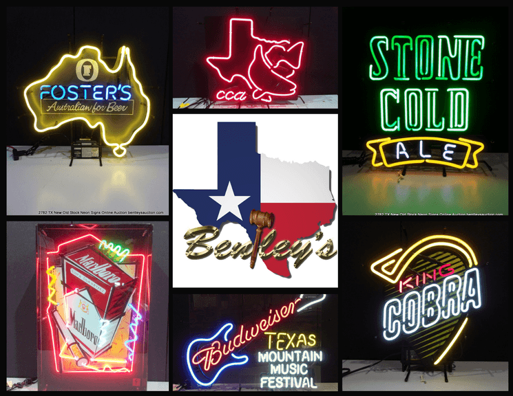 2782-TX New Old Stock Neon Signs Online Auction - Bentley & Associates, LLC