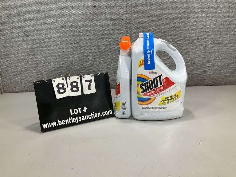 SHOUT TRIPLE ACTING STAIN TREATMENT, 1 GALLON, W/ SPRAY BOTTLE ...