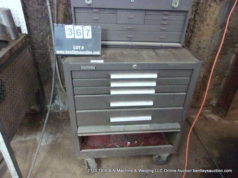 LOT: KENNEDY 5 DRAWER TOOLBOX, BOTTOM BOX W/ CASTERES - Bentley ...
